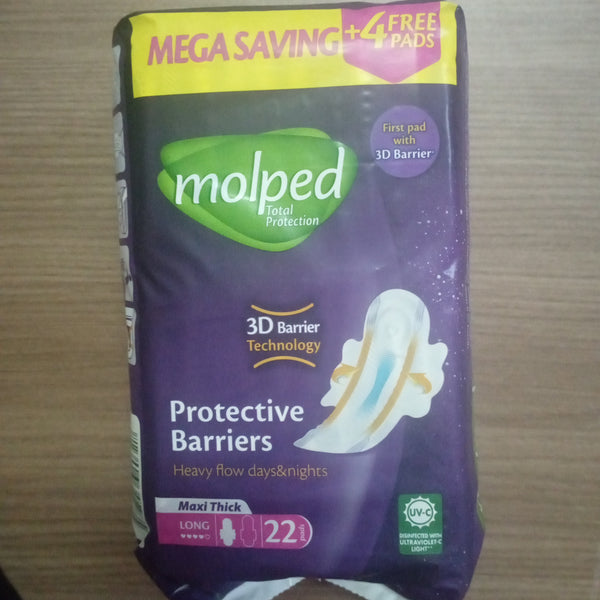 MOLPED TOTAL PROTECTION MAXI THICK LONG 22PADS +4 FREE PADS