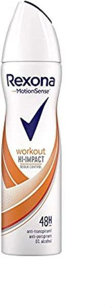 REXONA WORKOUT HI-IMPACT ANTI PERSPIRANT SPRAY FOR WOMEN - 150 ML