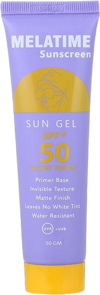 MELATIME SUNSCREEN SUN GEL SPF50+ Velvet Touch 50GM | Anwar Store