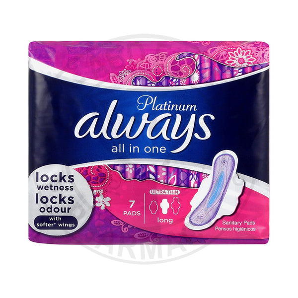 ALWAYS PLATINUM ALL IN ONE LONG 7 PADS | Anwar Store