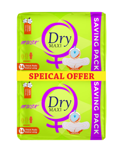 DRY MAXI MUSK EXTRA LONG (28+2PADS) OFFER | Anwar Store
