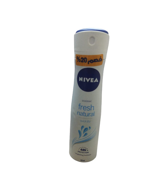 NIVEA BODY SPRAY FRESH NATURAL WOMAN 150ML DISCOUNT 20%