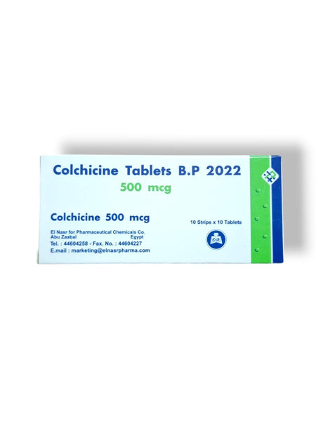 Colchicine Tablets 500 mcg 10strips * 10tablets | Anwar Store