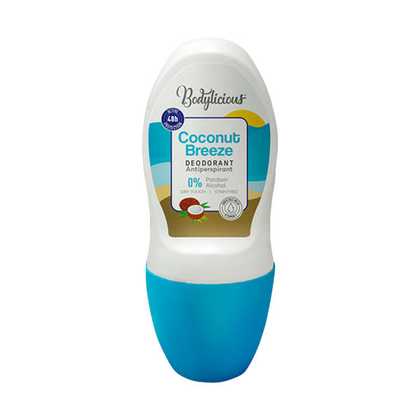 BODYLICIOUS COCONUT BREEZE ANTIPERSPIRANT DEODORANT 50ML