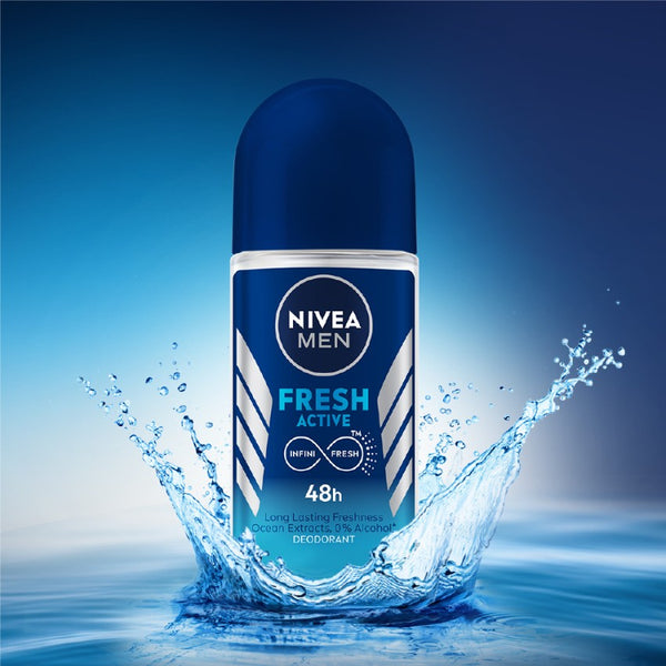 NIVEA MEN FRESH ACTIVE ROLL ON 50ML | Anwar Store