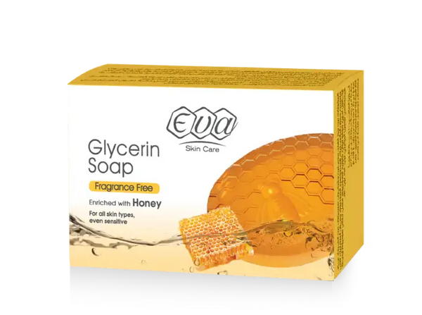 EVA GLYCERIN SOAP WITH HONEY - FOR ALL SKIN TYPES, EVEN SENSITIVE. 100GM