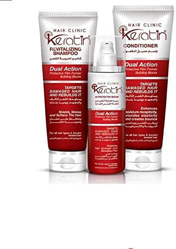 EVA Keratin Shampoo, Conditioner and Hair Serum for Damaged Hair