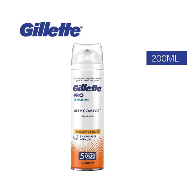Gillette Pro Shave Gel Sensitive Deep Comfort Eucalyptus Oil 200ML